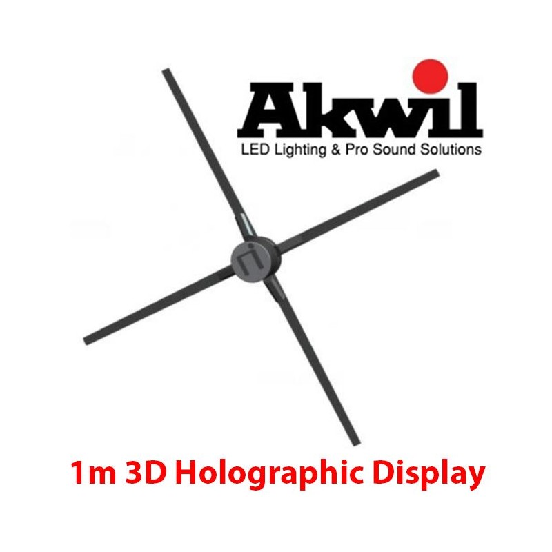Akwil 100cm 3D Holographic Display Spinning Holofan Wireless 3D Display ...