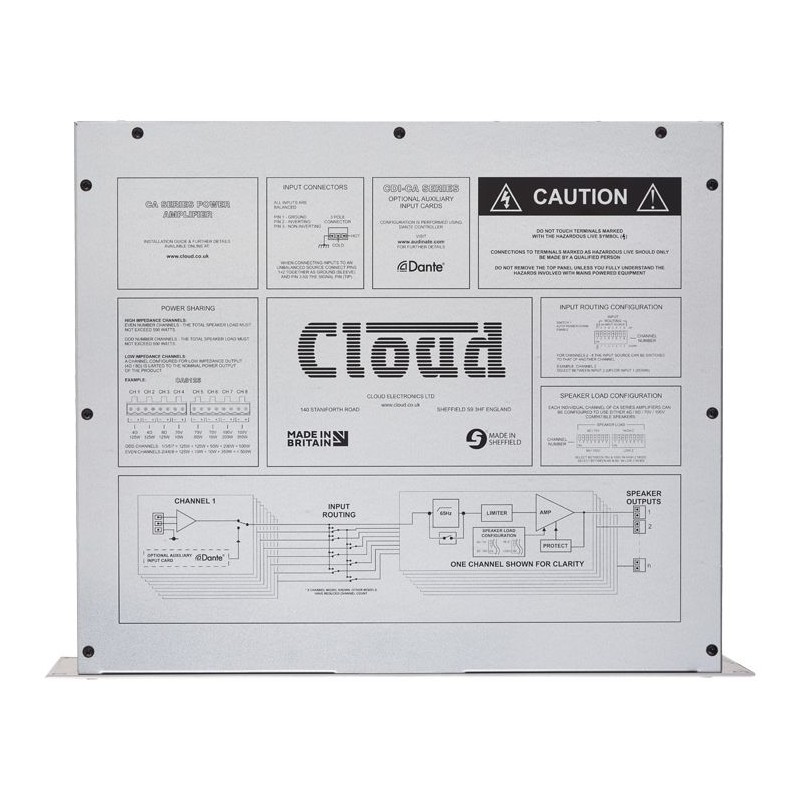 Cloud CA2500 2 Channel 100v Line Digital Amplifier 2x 500W