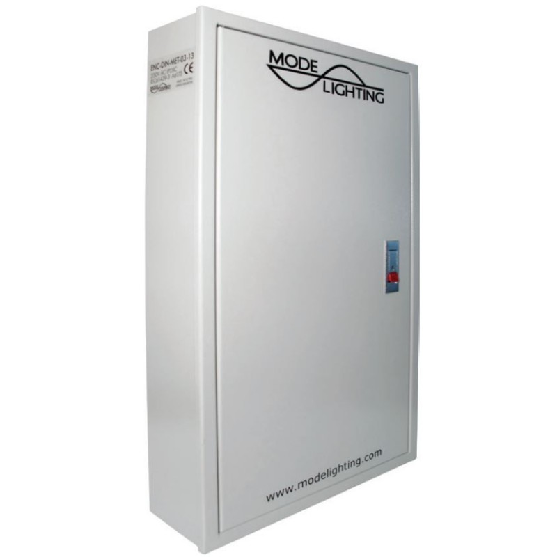 Mode ENC-DIN-MET-04-18 DIN Rail Enclosure 4 Rows of 18 Way, 72 Way ...