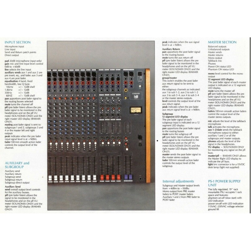 Vintage Hill Soundmix 24 Channel Audio Desk with PS1 48V (second hand)