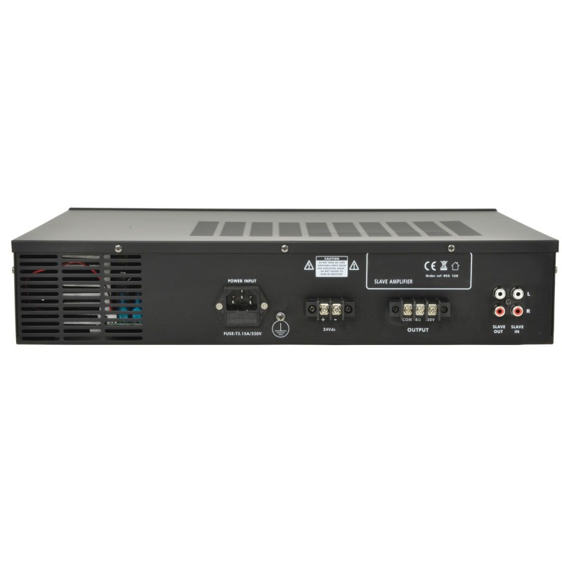 120W 100V Line Slave Amplifier 2U Rack Mountable 100V and 8 Ohm Output ...