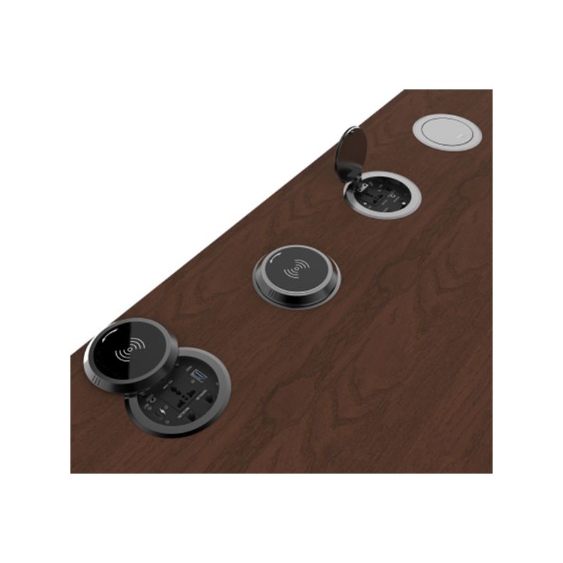 SC-DB Conference Table Connectivity Box with Pneumatic Pop-Up Lid Mains ...