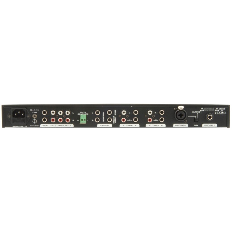 Z44R Multi-purpose 1U Mixer 1U live zoning rack mixer with 2 mic line ...
