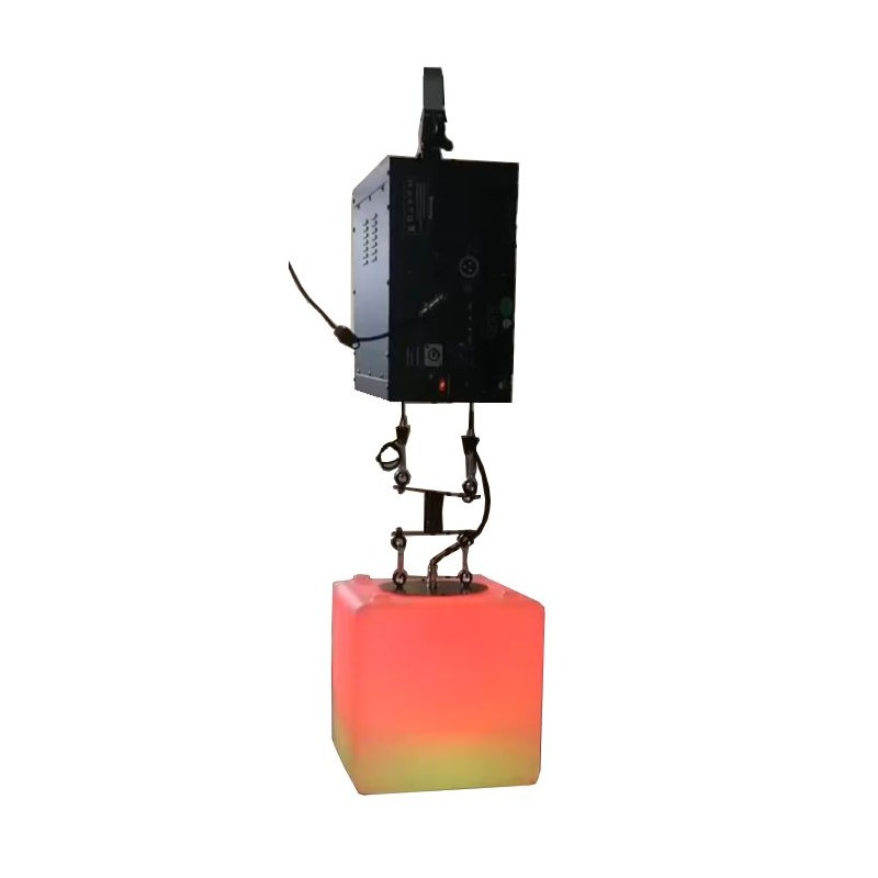 RGB LED DMX Kinetic Cube Pendant 30cm Motorised Double Winch and Colour ...