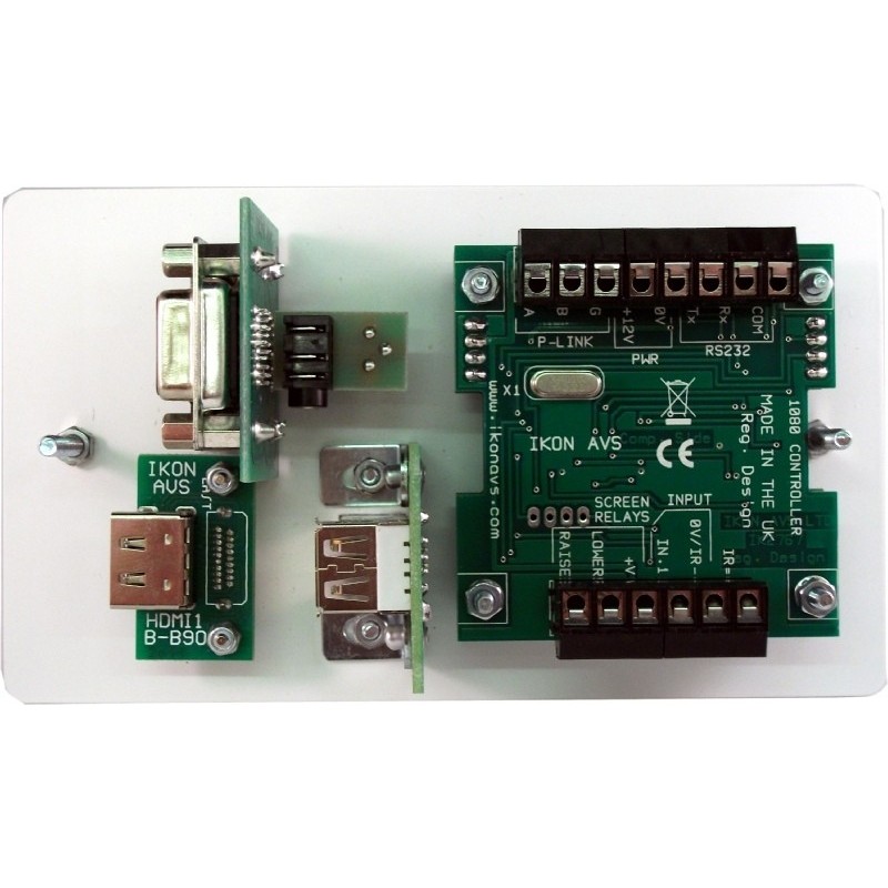 Synergy 2080 8 button controller on dual gang panel with UK psu