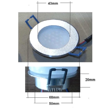 4.3W LED RGB DMX 60mm Recessed Flushmount Diffused Pixel Light
