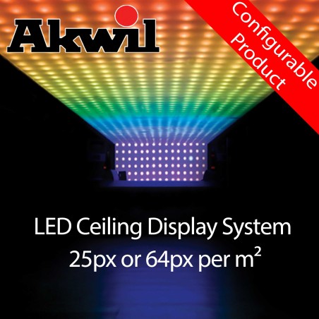 Akwil LED Ceiling Panels Display System Choose Size and Pixels Per Sq m ...