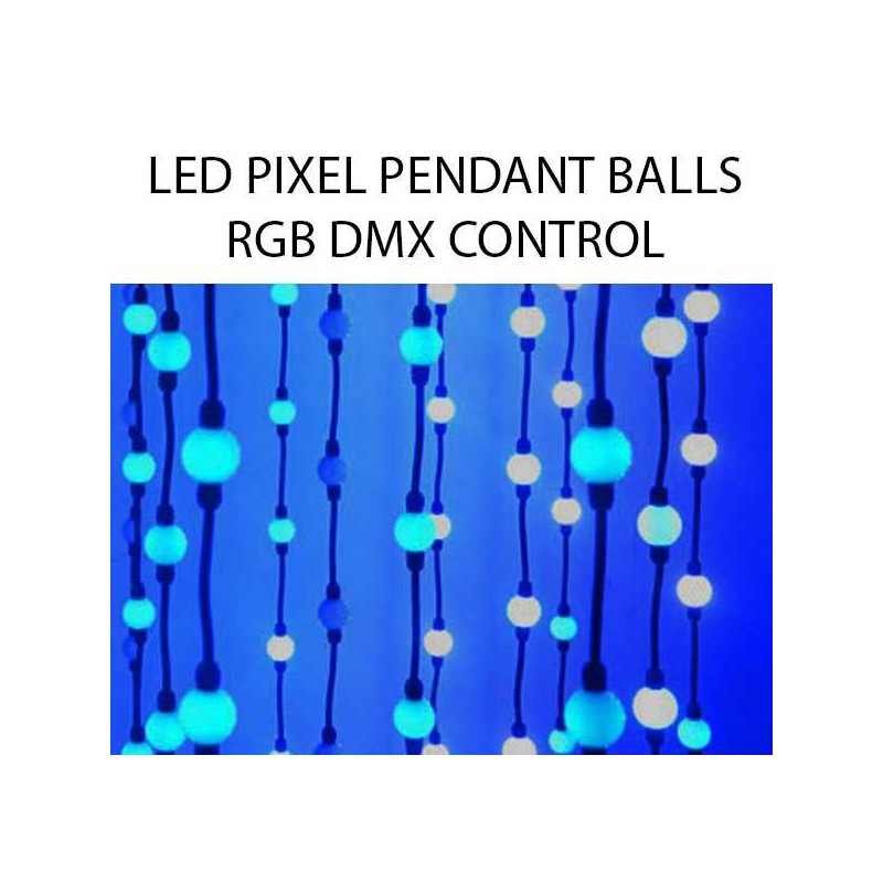 3D LED Pixel Balls Vertical Pendant Lighting Grid Colour Display 360 ...