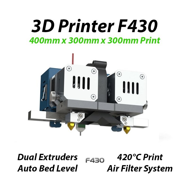 CreatBot F430 3D Printer 420°C Dual Extruders 400x300x300mm Build Size ...